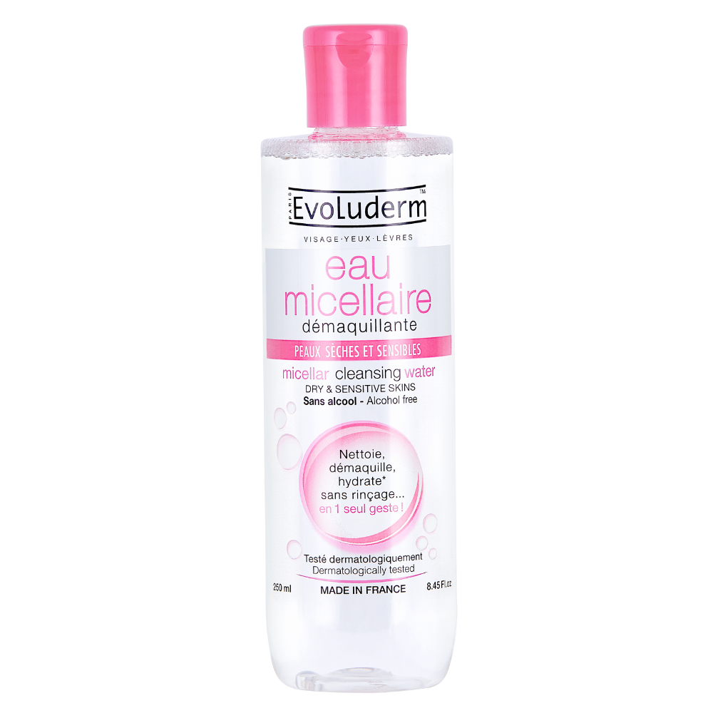 Evoluderm Micellar Cleansing Water for Dry & Sensitive Skin – Natural ... Evoluderm Micellar Cleansing Water for Dry & Sensitive Skin – Natural ...